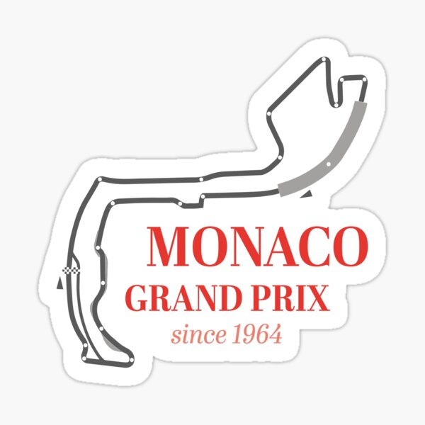 "Monaco Grand Prix Circuit Formula 1" Sticker for Sale by CelinesPrints ...