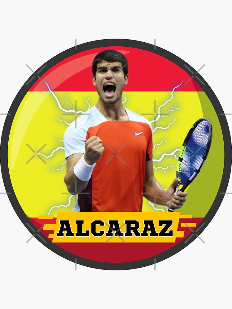 "carlos alcaraz ..," Sticker for Sale by GREYSEFY | Redbubble