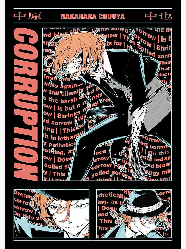"Bungo Stray Dogs Nakahara Chuuya: Corruption" Poster for Sale by SAIKI ...