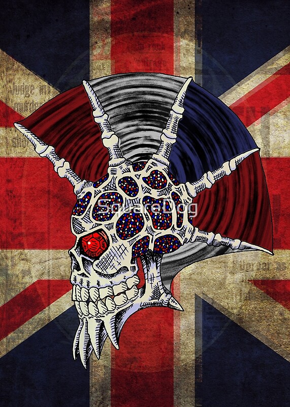 "Union Jack Punk Skull" by Peter Gilmore | Redbubble