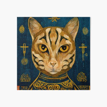 "Bengal Cat Priest Portrait in Orthodox Icon Style" Art Board Print for ...