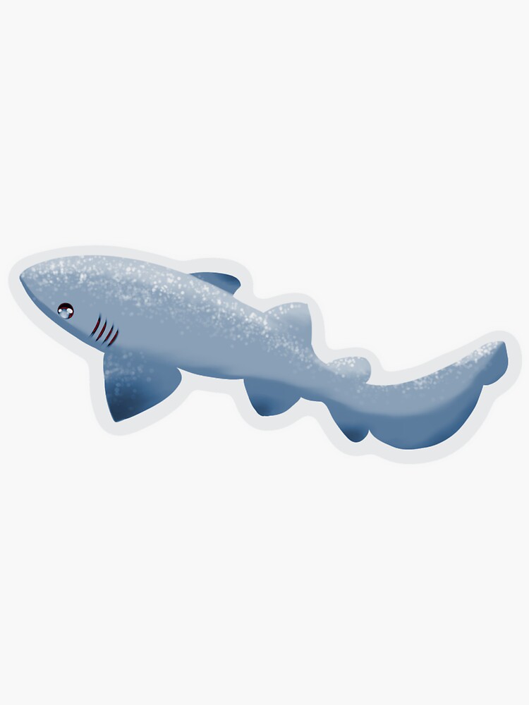 "Blue Pastel Shark Sticker " Sticker for Sale by PastelSharkArt | Redbubble
