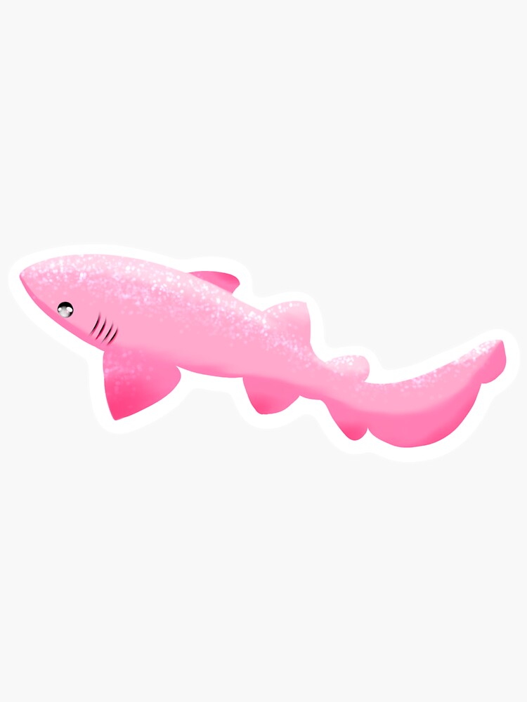 "Pink Shark Sticker " Sticker for Sale by PastelSharkArt | Redbubble