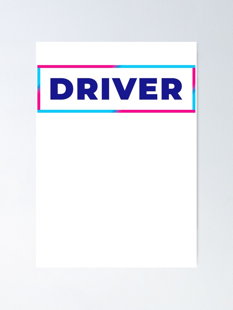 "Driver retro colorful frame" Poster for Sale by SVPOD | Redbubble