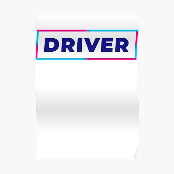 "Driver retro colorful frame" Poster for Sale by SVPOD | Redbubble