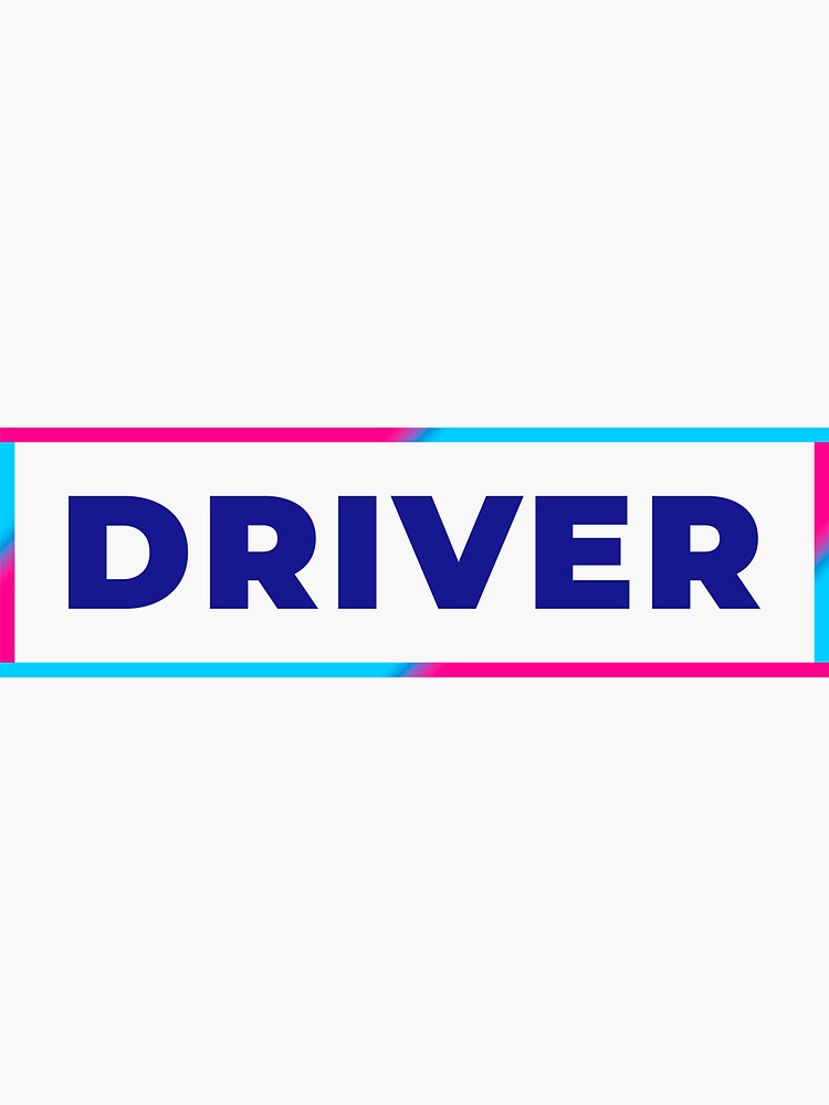 "Driver retro colorful frame" Sticker for Sale by SVPOD | Redbubble