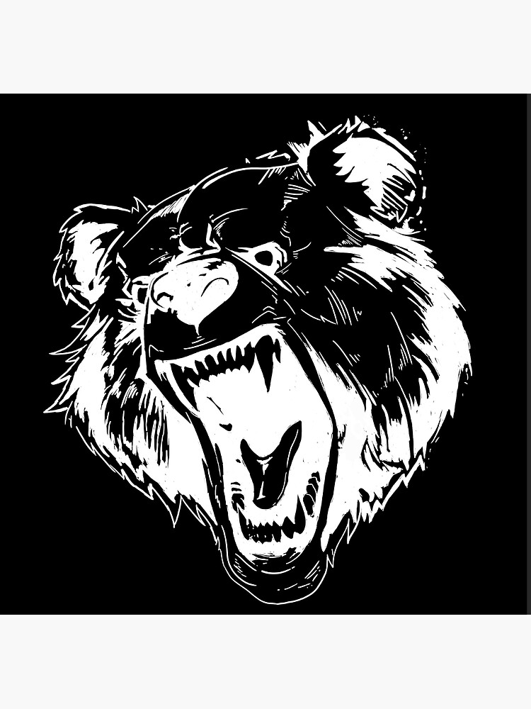 "Bear logo" Sticker for Sale by DEFREN | Redbubble
