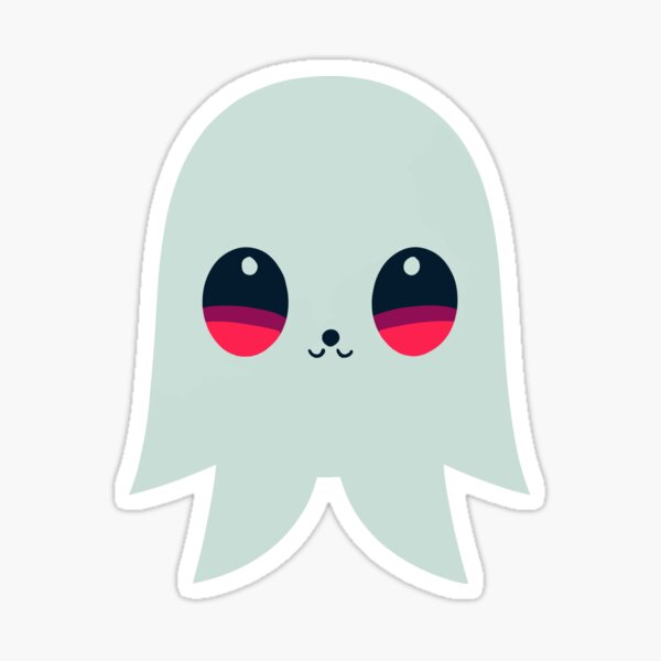 "Kawaii Ghost || Halloween Cat Ghost" Sticker for Sale by ...