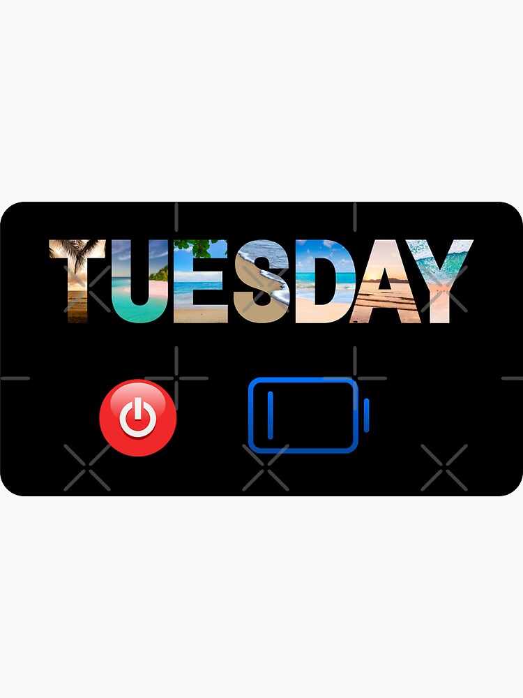 "Tuesday Energy" Sticker for Sale by AngelFeatherDsg | Redbubble