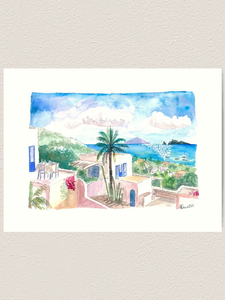 "Panarea Mediterranean View with Stromboli and Aeolian Fantasies" Art ...