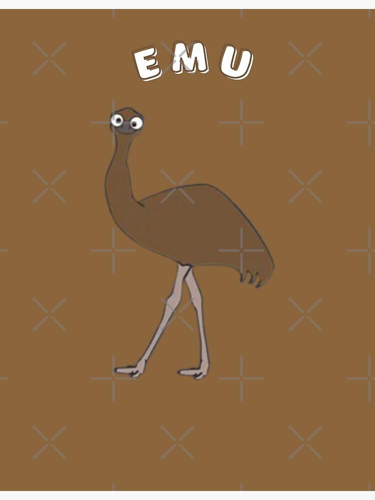 " Emu oversimplified t shirts design is a simple modern design." Poster ...