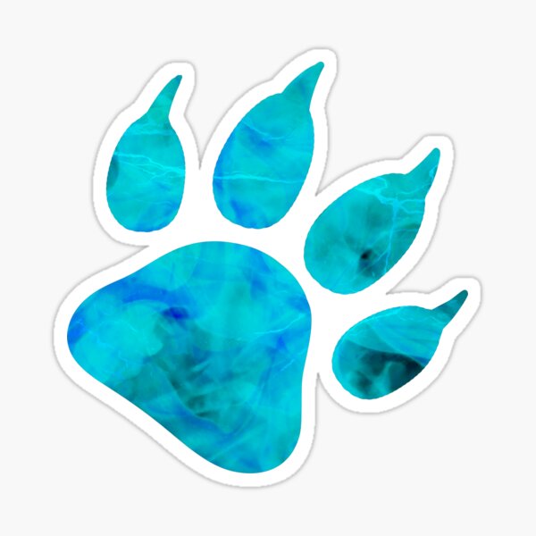 "Light Blue paw" Sticker for Sale by zilvart- | Redbubble