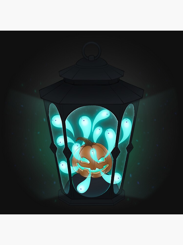 "Spooky Halloween Lantern" Sticker for Sale by Shanman-Art | Redbubble