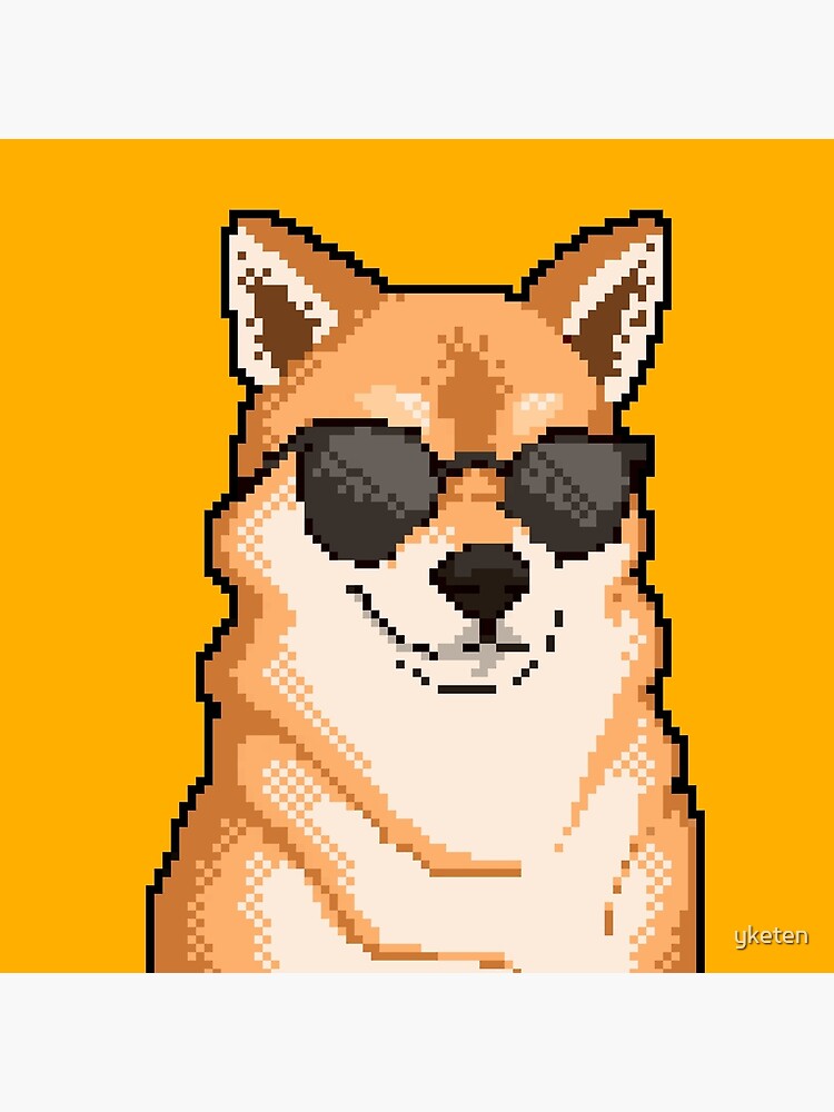 "Cool Doge Pixel Art" Poster for Sale by yketen | Redbubble