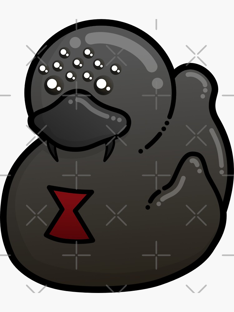 "Spider Ducky - Cute Black Widow Spider Rubber Ducky " Sticker for Sale ...