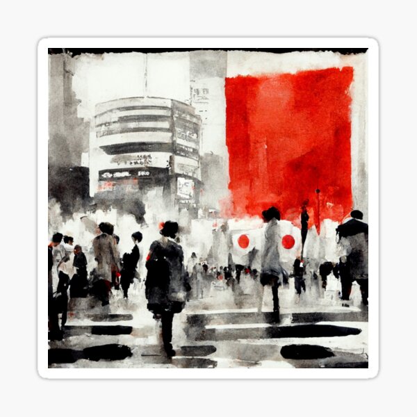 "Shibuya crossing tokyo " Sticker for Sale by Mirochan80 | Redbubble