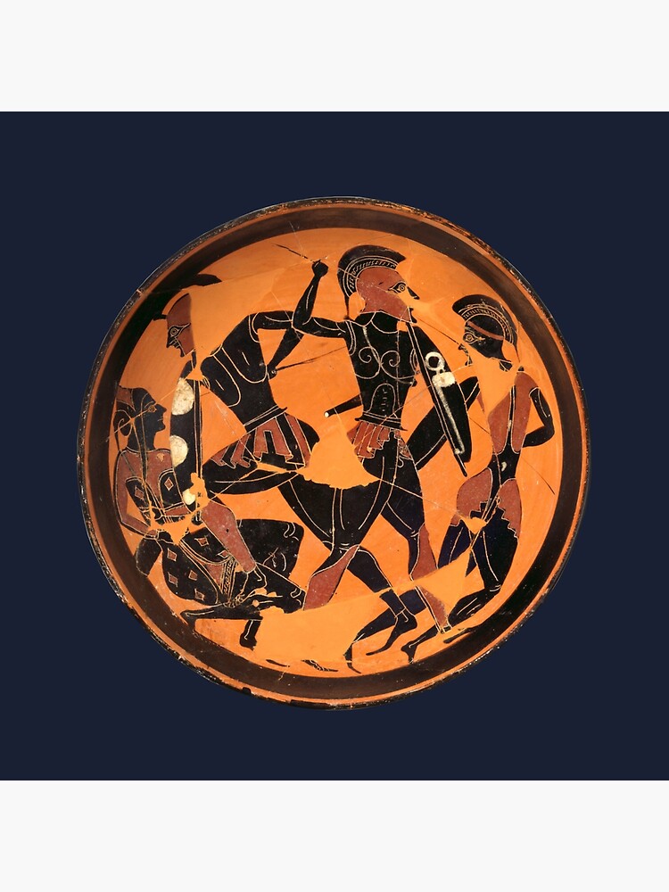 "Greek Warriors Red Figure Ware Pottery" Greeting Card for Sale by ...