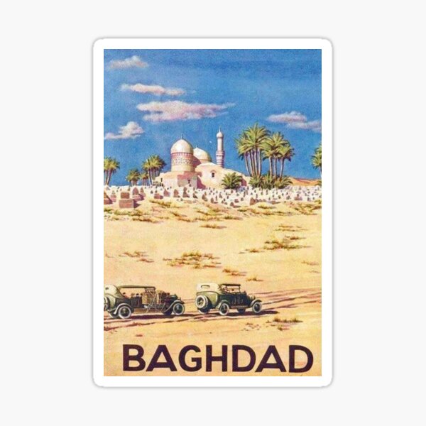 " Baghdad Iraq Vintage Travel Poster | Iraqi Tourism Poster | Old Visit ...