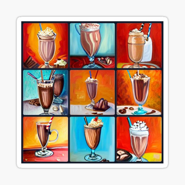 "Chocolate Milk Shakes Pack" Sticker for Sale by CinderPress | Redbubble