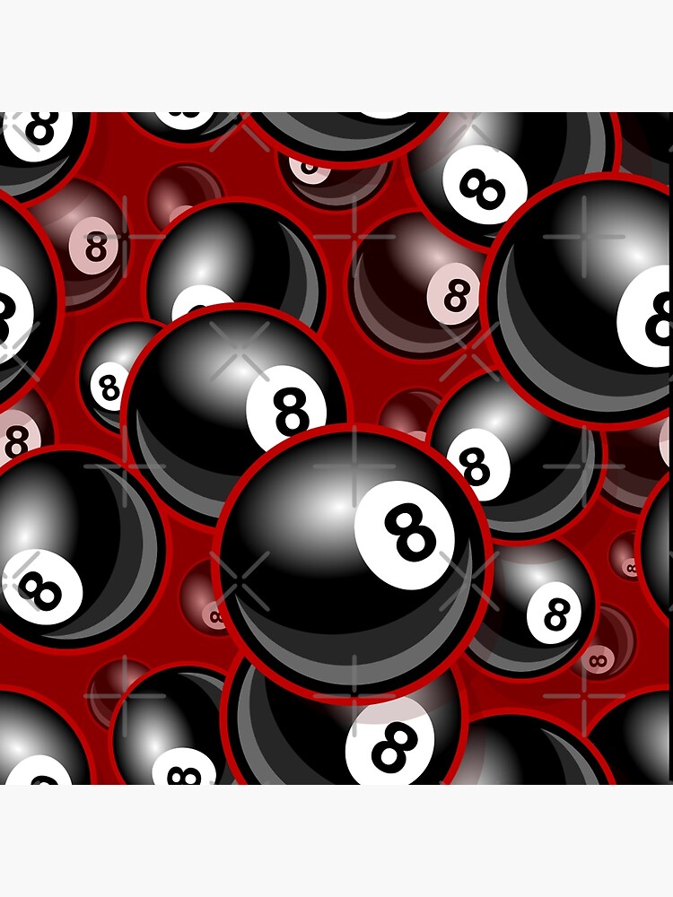 Lámina fotográfica «Piscina de bolsillo de 8 bolas de 8 bolas negras de ...