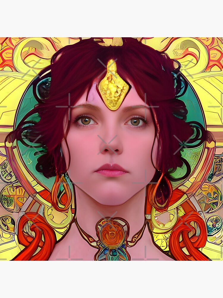 "Powerful goddess of feminine beauty in gold and vintage jewels ...