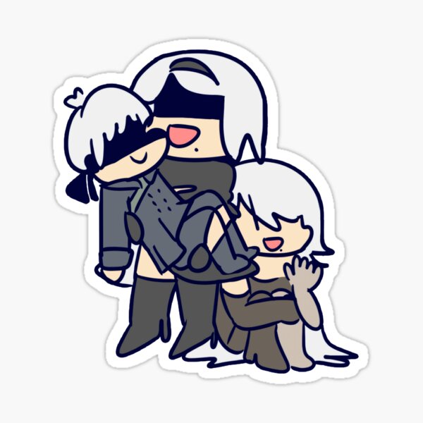 "YORHA TRIO" Sticker by alaynay | Redbubble