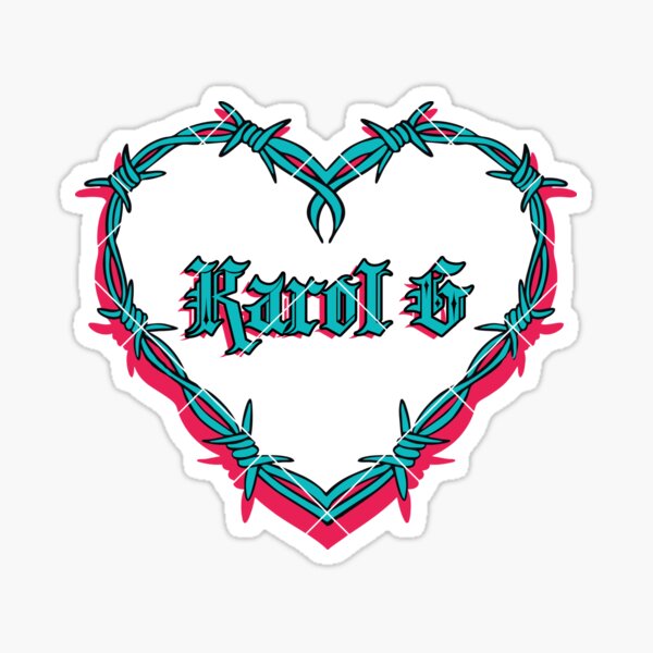 Pegatina «Karol G Merch Corazón» de AfafShopy | Redbubble