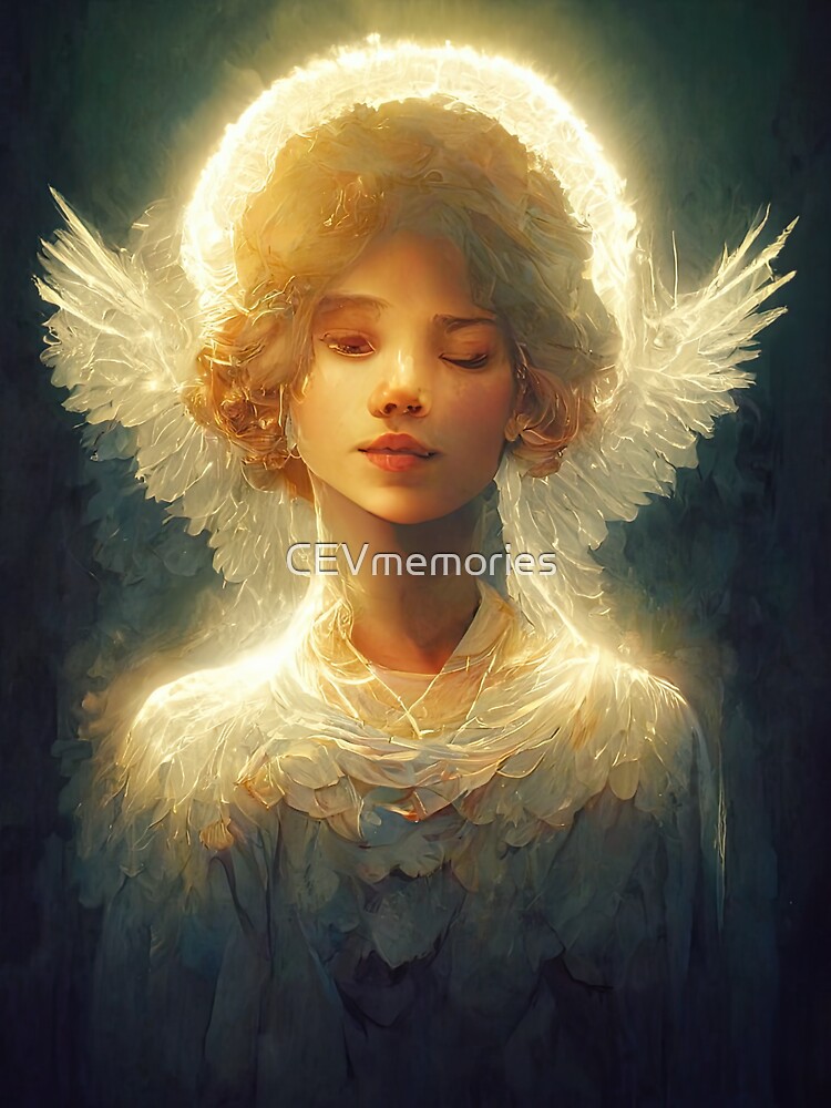 "Angel portrait 10" Sticker for Sale by CEVmemories | Redbubble