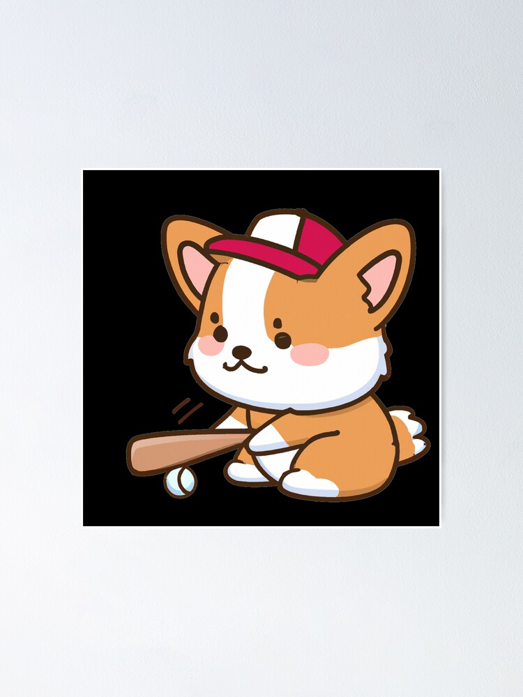 "Corgi Baseball" Poster for Sale by FTMCorgi | Redbubble
