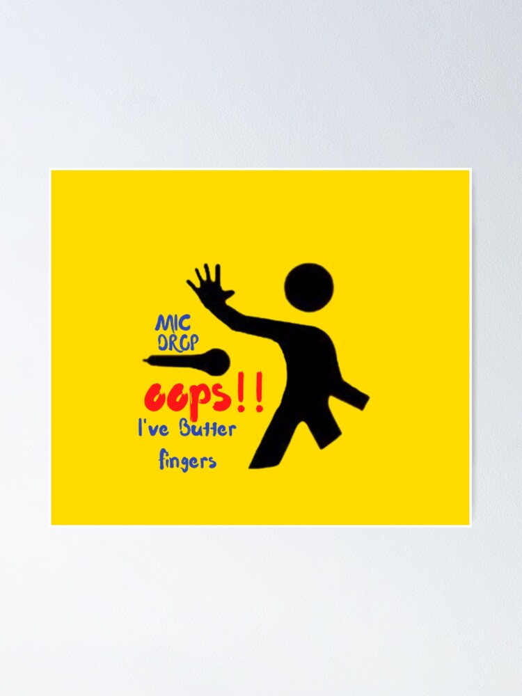 "Mic Drop Stickman Meme Sticker" Poster for Sale by GauravArtist ...