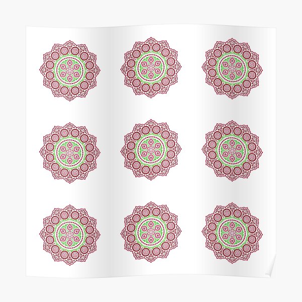 "Pack of islamic rose window - Persian (iranian) art" Poster for Sale ...