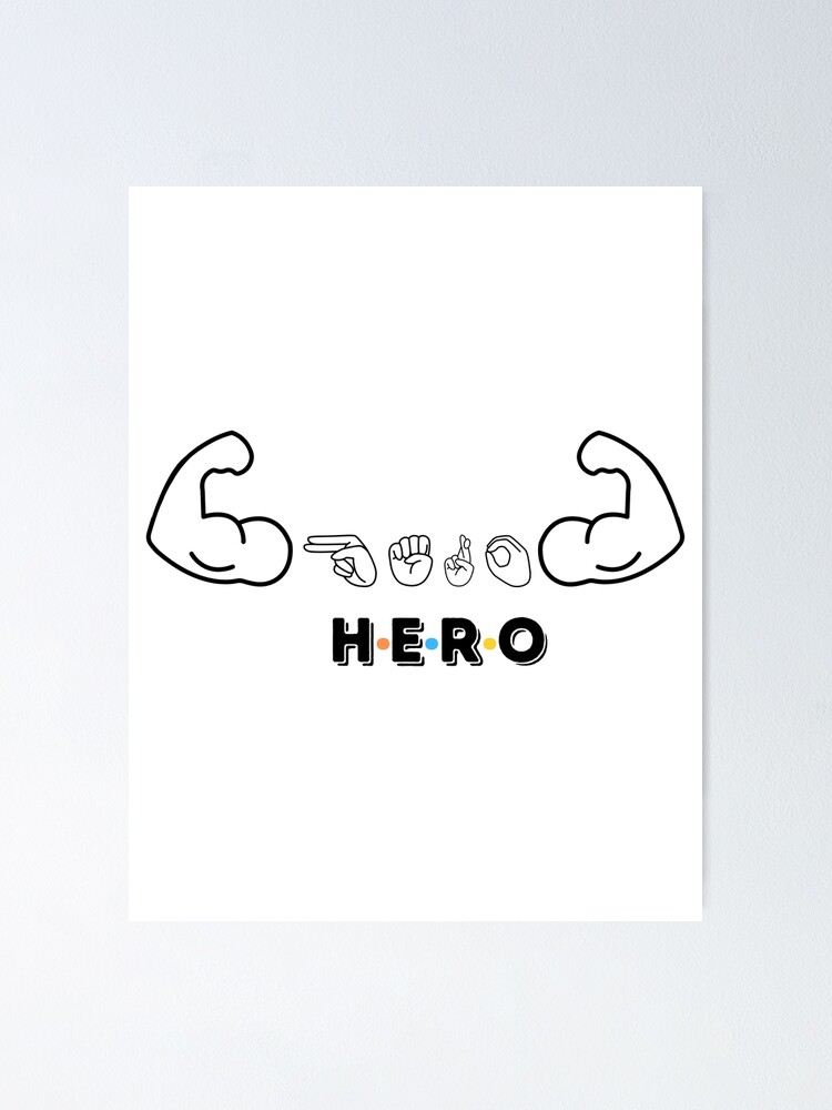 "Asl Hero Text" Poster for Sale by Moesko | Redbubble