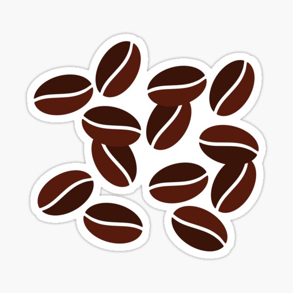 "Roasted coffee beans" Sticker for Sale by LouiseRossArt | Redbubble