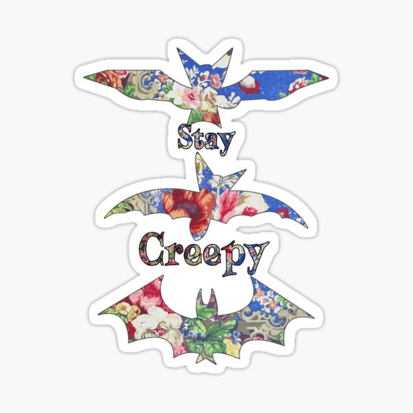 "Stay Creepy Flower Bats" Sticker for Sale by KapitalistKoala | Redbubble