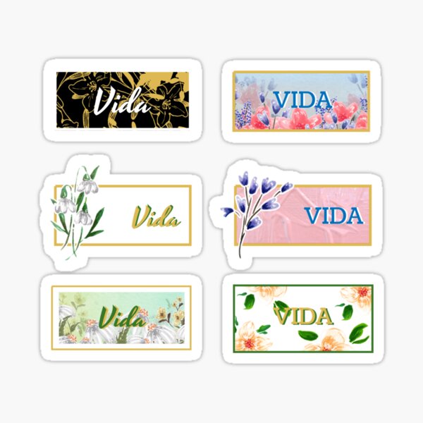 "Vida name sticker for hydro flask, name sticker image, sticker pack ...