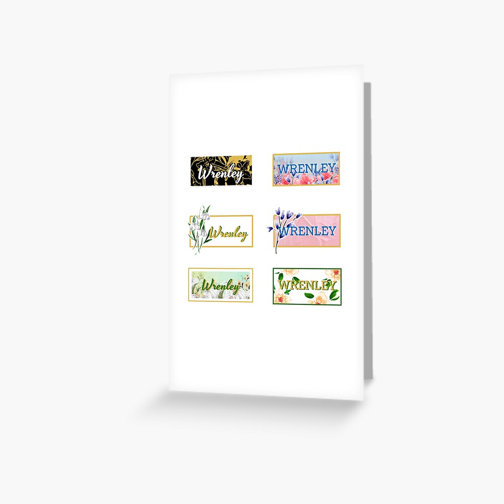 "Wrenley name sticker for hydro flask, name sticker image, sticker pack ...