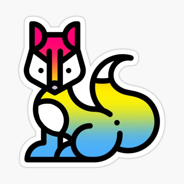 "Pansexual pride fox " Sticker for Sale by Camilla117 | Redbubble