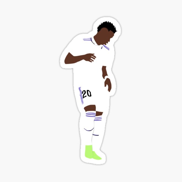 "Vinicius Junior Minimalist" Sticker for Sale by SamyMinimalist | Redbubble