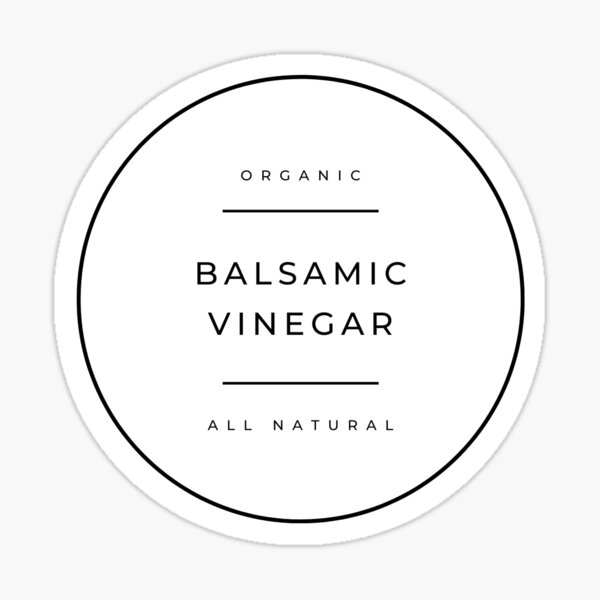 "Balsamic Vinegar Label (Light)" Sticker for Sale by jrubenchik | Redbubble