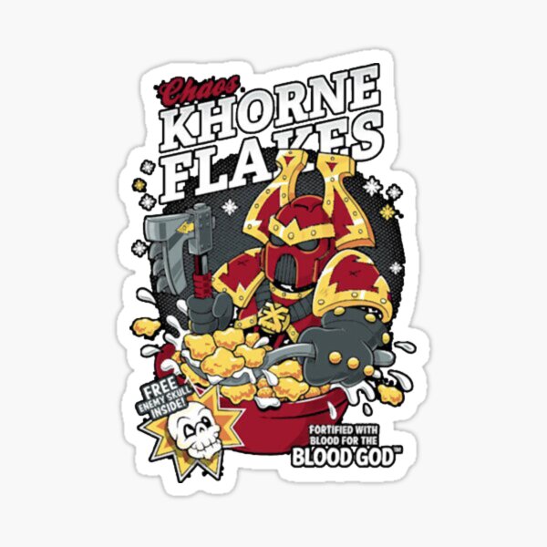 "Chaos Khorne Flakes" Sticker for Sale by maisondart | Redbubble