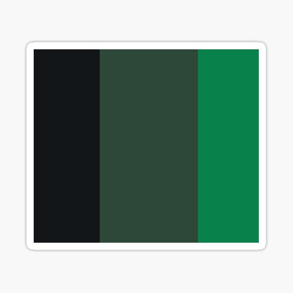 "dark green color palette" Sticker for Sale by Froggoaddicted | Redbubble