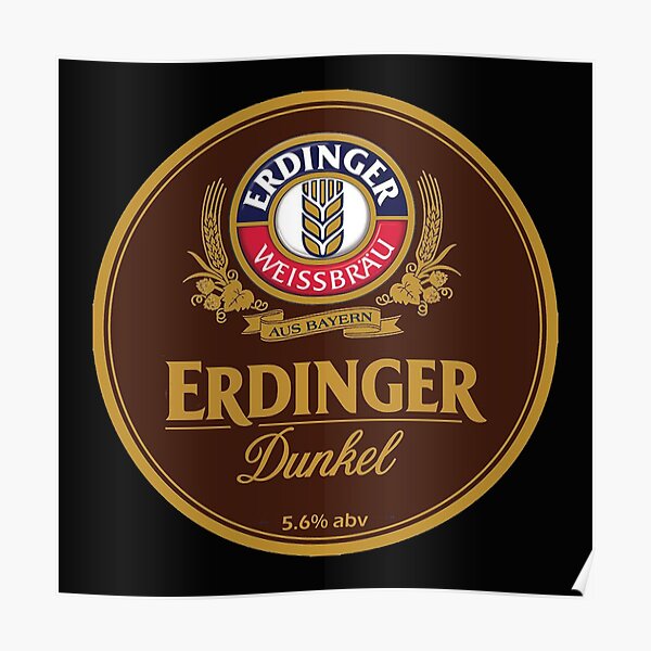 "erdinger dunkel logo" Poster for Sale by wbatchelder138 | Redbubble