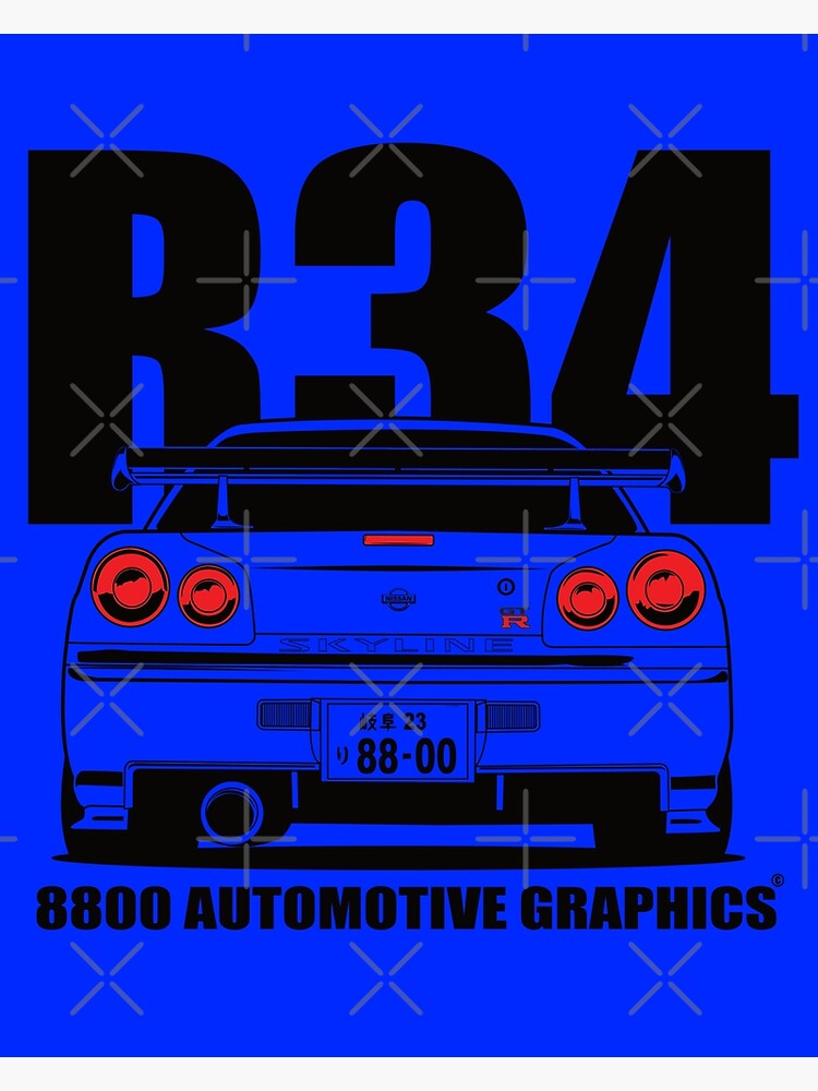 Lámina fotográfica «Nissan Skyline R34 Transparent Version» de 8800ag ...