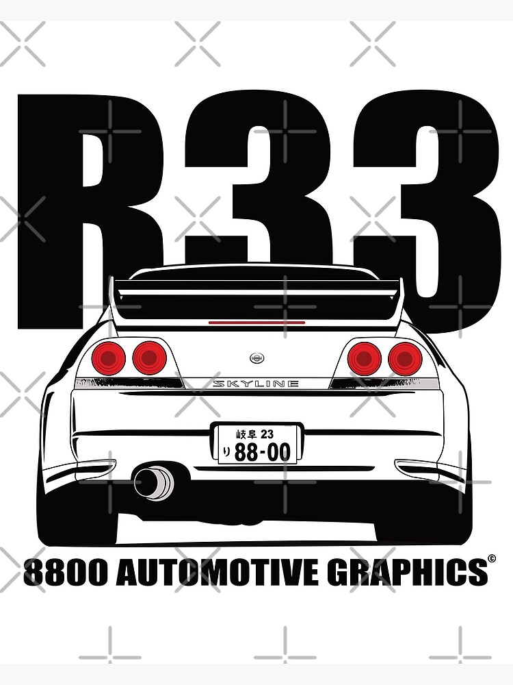 "Nissan Skyline R33 Transparent Version" Art Print for Sale by 8800ag ...