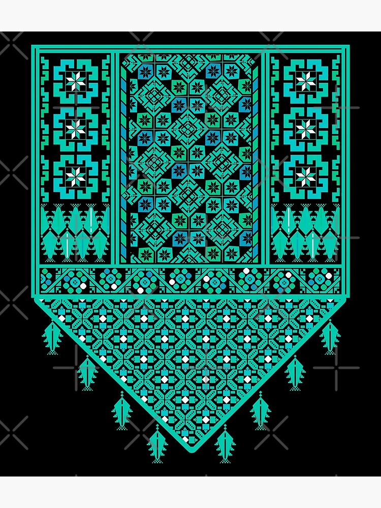 "Palestinian Embroidery Tatreez Cross Stitch Art Design" Poster for ...