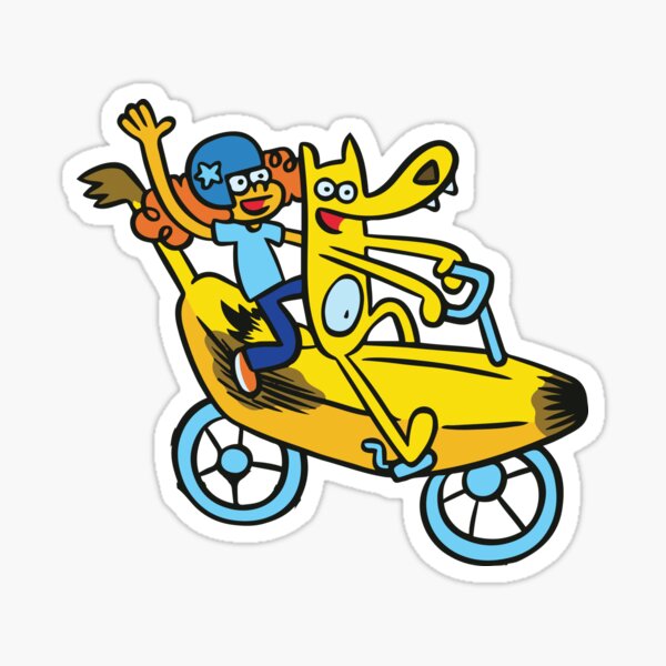 "Banana Fox and funny the Banana bicycle" Sticker for Sale by Bonobofy ...