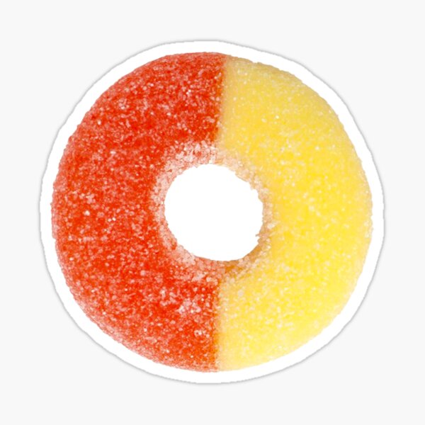 "Peach Ring" Sticker for Sale by Chibiwidit | Redbubble