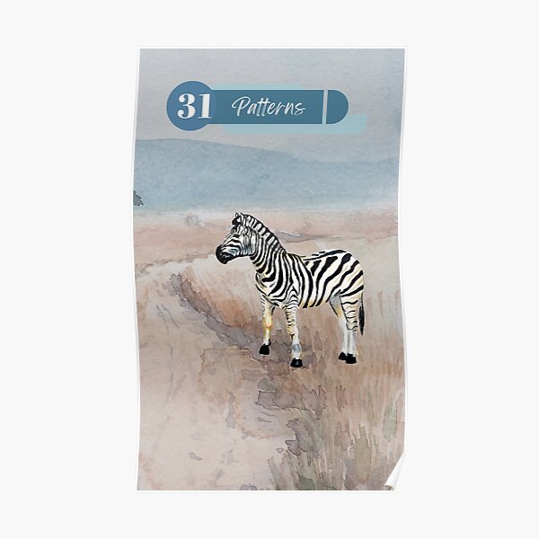 Póster «Obra de arte inspirada en Oracle Card - Patrones - Zebra ...