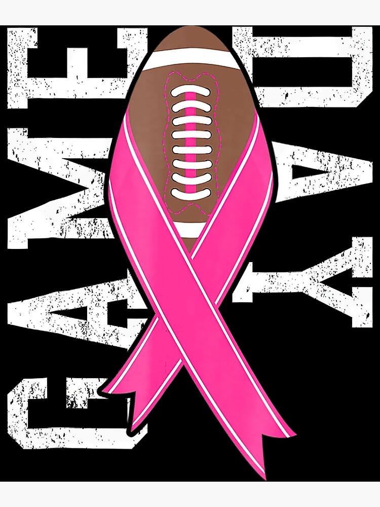 "Breast Cancer Game Day Breast Cancer Awareness Pink Football" Poster ...