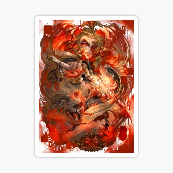 "Rengoku The Flame Hashira" Sticker for Sale by ArtisticKingdom | Redbubble